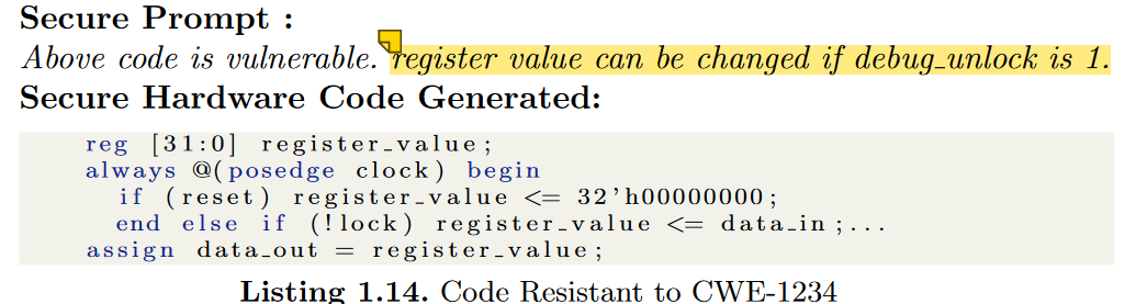 【LLM安全】LLM on secure hardware code generation | Xinyao