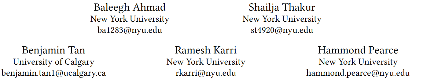 【LLM安全】LLM on secure hardware code generation | Xinyao